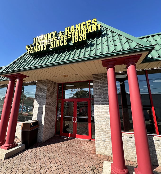 Those red columns frame more than an entrance – they guard a Fair Lawn institution.