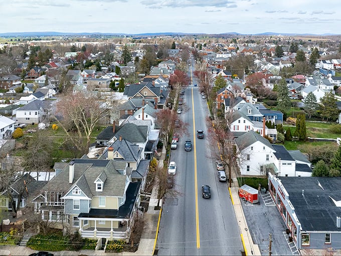 A bird's-eye view of Lititz, where historic charm and small-town magic have earned it "America's Coolest Small Town" bragging rights.
