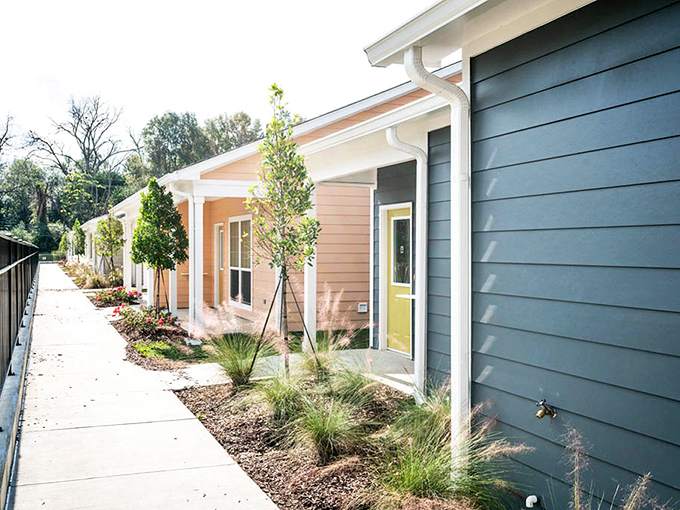 Each cottage gets its own front door and personality, because who says senior living has to be boring?