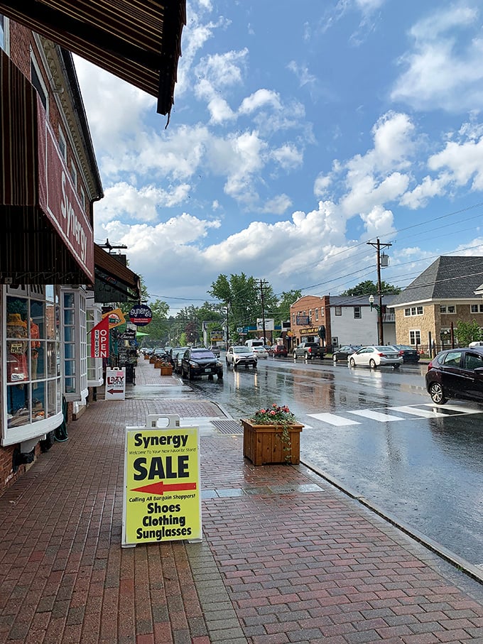 After a summer shower, North Conway's brick sidewalks gleam with promise – and the possibility of finding the perfect souvenir.