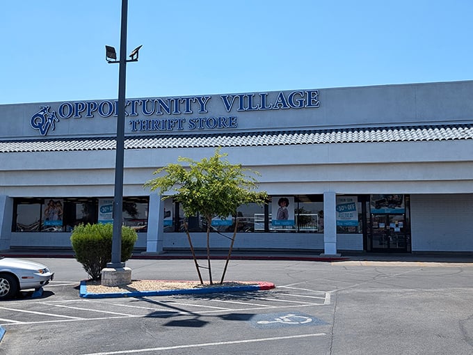 Under the desert sun, Opportunity Village stands ready to prove that one person's castoffs become another's conversation pieces. The odds here favor shoppers.