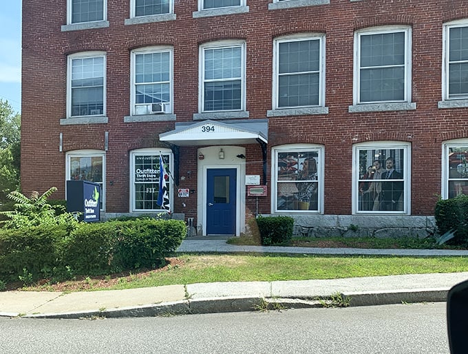 That blue door isn't just an entrance—it's a portal to affordable style in a building with character.