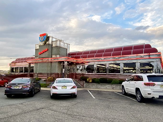 Even on a gray day, Park West Diner's welcoming façade promises warmth, coffee, and pancakes that would make your grandmother jealous.