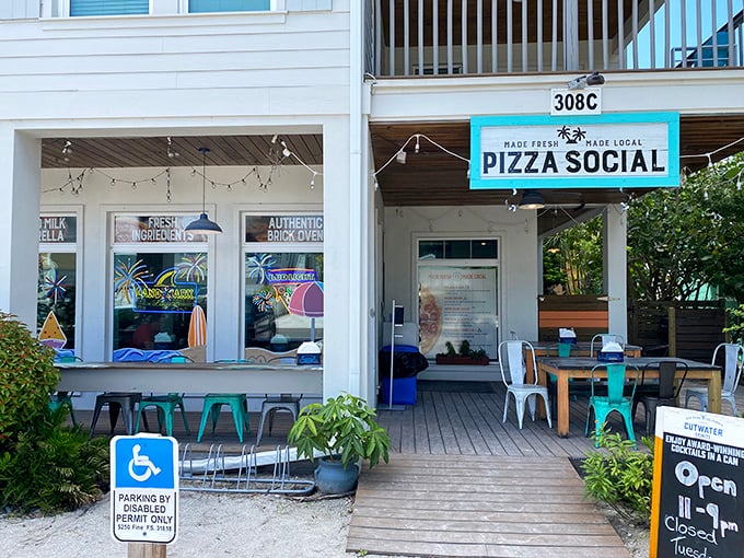 Pizza Social's beachy blue-and-white facade is the Florida equivalent of finding a unicorn – magical, unexpected, and guaranteed to make your Instagram followers jealous.
