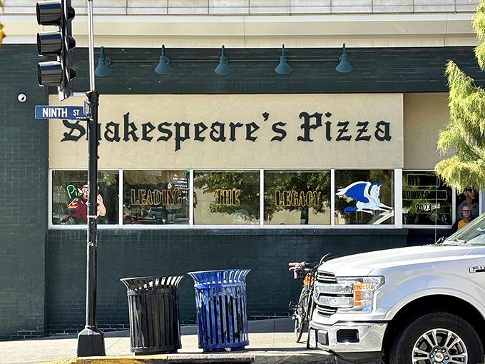 Those big windows reveal pizza theater at its finest, turning every meal into dinner and a show.