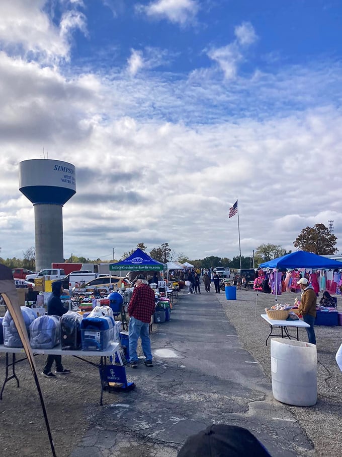 When the water tower becomes your shopping landmark, you know you've found authentic small-town treasure hunting.