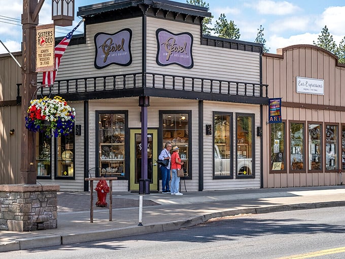 Sisters' western-themed storefronts transport you to the 1880s—just add tumbleweeds and you've got yourself a movie set!