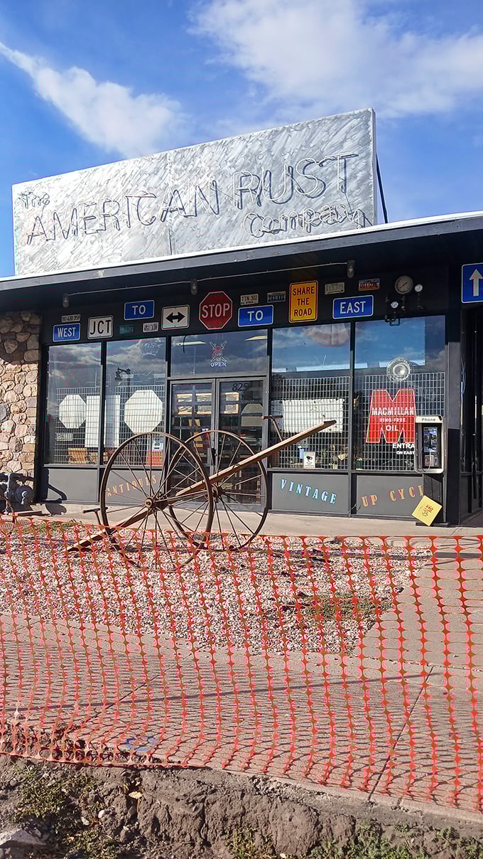 Where rusty relics and faded signs tell stories that modern reproductions simply cannot match. 