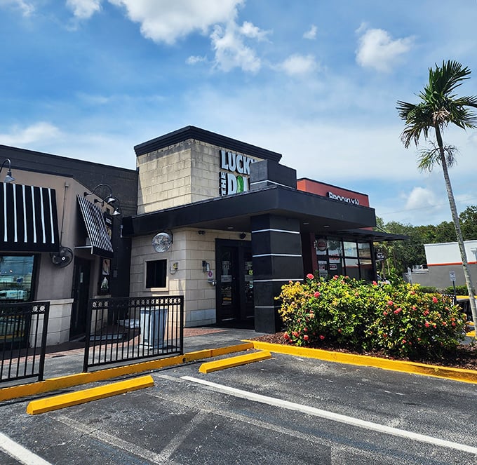 Black exterior, bold flavors - this place doesn't mess around with your sandwich expectations.