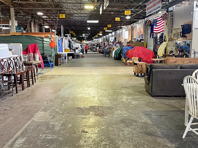 Row after row of indoor booths create a treasure maze that would make Indiana Jones jealous.