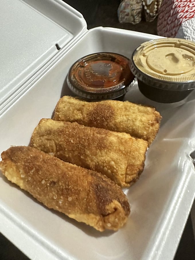 Golden-fried boudin egg rolls – where Cajun tradition meets Asian technique in a crispy package that'll make you question why this isn't everywhere.