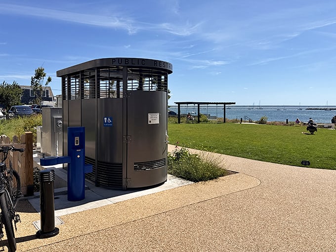 Modern conveniences meet harbor views—because even paradise needs functional facilities with a waterfront perspective.