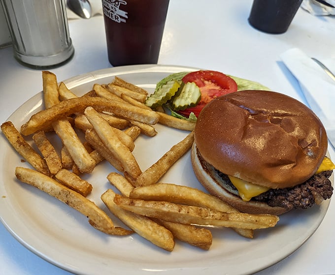 The cheeseburger that launched a thousand road trips. Simple, honest, and perfectly executed—the way America intended.