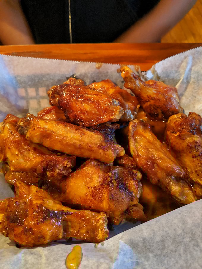 These wings achieve the kind of crispy perfection that makes angels weep tears of hot sauce.