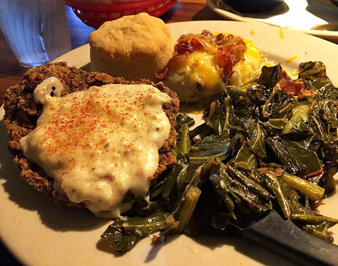 Southern comfort on a plate – this chicken fried steak with cream gravy might just make you weep with joy.