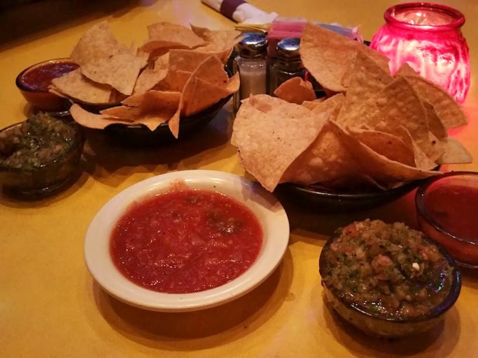 These aren't just chips and salsa—they're the opening act that steals the show. Crispy, warm, and utterly impossible to stop eating.