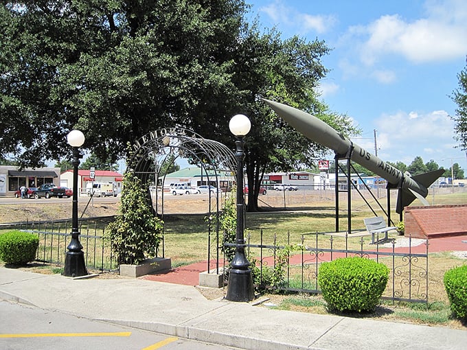 The Veterans Memorial Park honors service with a restored Nike missile – proving small towns often have the biggest hearts when it comes to remembering heroes.