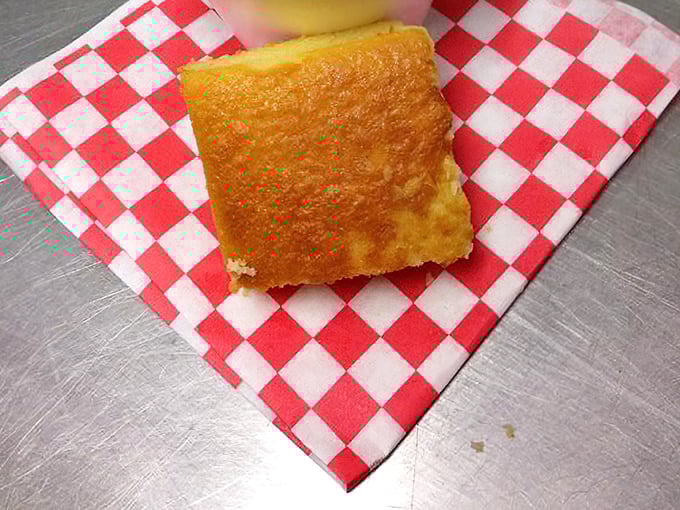 Golden-brown cornbread that doesn't know whether it's bread or cake—and frankly, who cares when it tastes this heavenly?