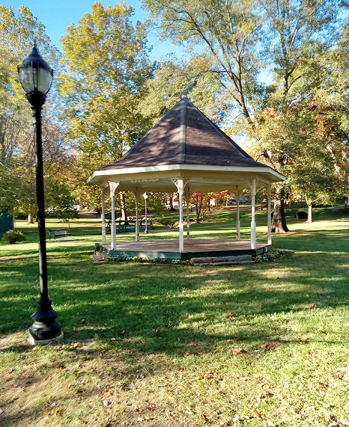 This charming gazebo in Crockett Spring Park could be the setting for a Hallmark movie or your next family photo—no filter needed.