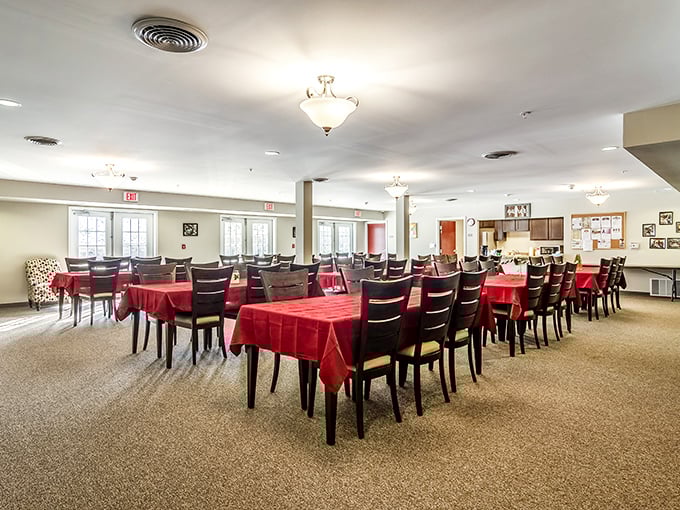 Community dining takes on new meaning with these elegant table settings. No mystery meat Tuesdays here—this is where neighbors become friends over shared meals.