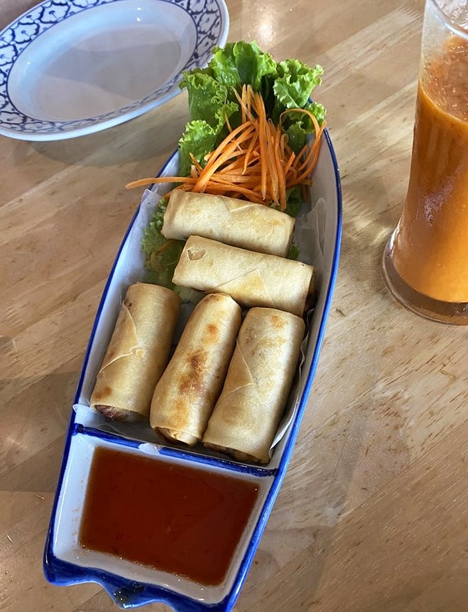 Golden, crispy perfection that shatters with each bite. These egg rolls aren't just appetizers—they're the reason you'll drive across town at rush hour.