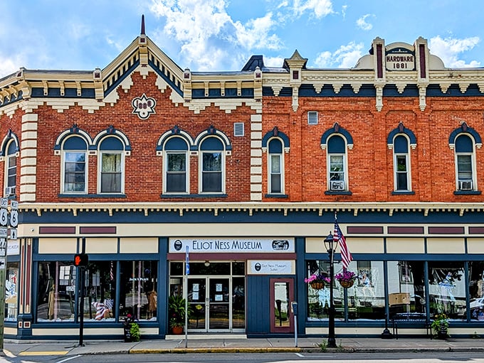 The Eliot Ness Museum stands proud, where Chicago's most famous crime fighter once called home.