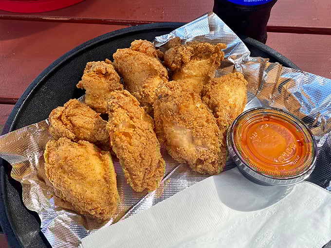 Golden-brown perfection that makes Colonel Sanders look like an amateur. This chicken doesn't just talk the talk – it clucks the cluck.