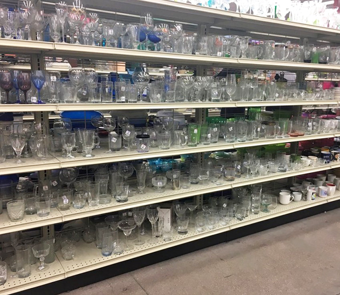 Crystal kingdom! Enough glassware to host a royal banquet or replace everything your teenager has accidentally broken this year.