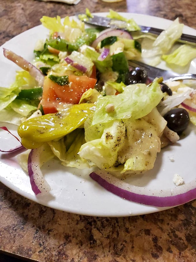 This Greek salad isn't just a dish—it's a Mediterranean vacation on a plate, where every forkful delivers a perfect balance of briny olives and creamy feta.