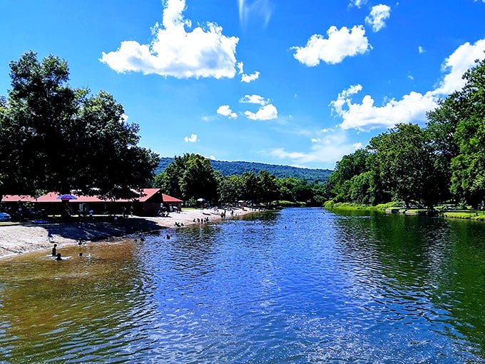 The Green River Swimming Area offers nature's version of a community pool—complete with mountain views and water that doesn't burn your eyes.