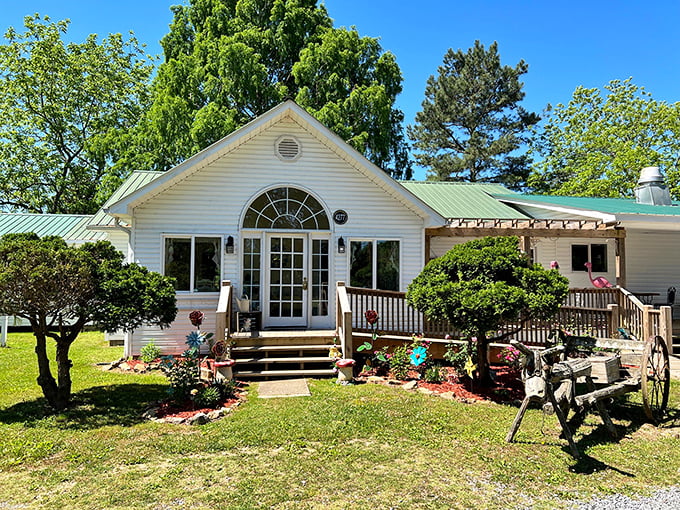 Hatter Café emerges from lush greenery like a storybook cottage where brunch dreams come true.