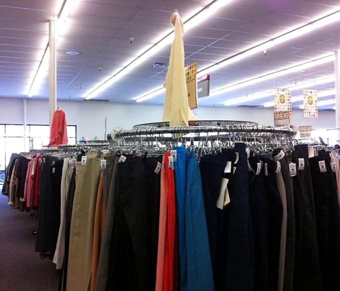 A rainbow of pants possibilities awaits. That perfect pair of jeans might be hiding right between the khakis and navy slacks.