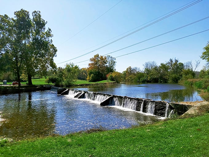 Jordan Creek flows beneath, providing nature's soundtrack – better than any spa's artificial water feature could ever be.