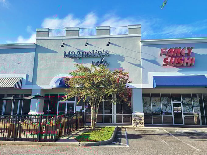 Magnolia's Cafe sits pretty alongside Fancy Sushi—proof that Fernandina Beach embraces both Southern comfort and global flavors with equal enthusiasm.