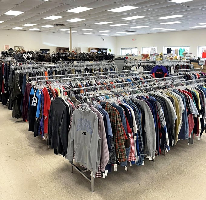 Men's clothing organized with military precision—unlike the average guy's closet. Find everything from workwear to "fancy dinner with the in-laws" attire.