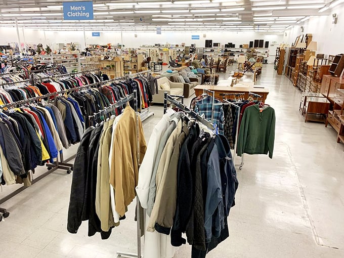 The men's section: where yesterday's Brooks Brothers meets tomorrow's vintage Instagram post. Dad would approve of these practical finds.
