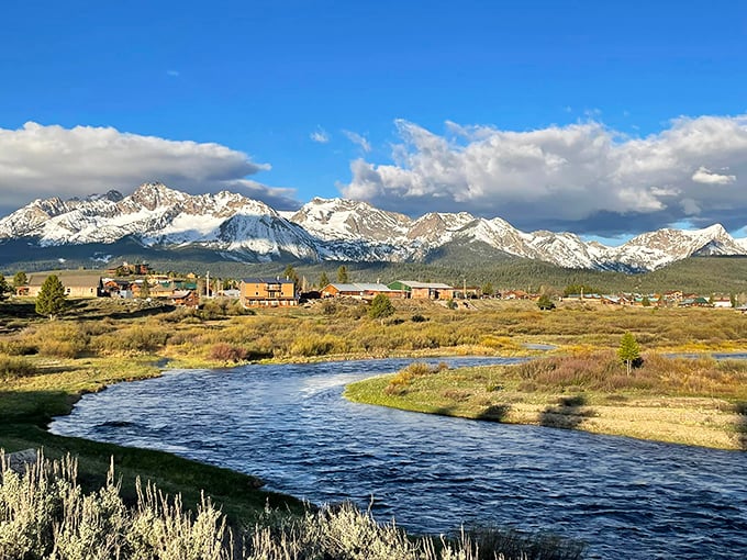 Where mountains meet main street. Stanley's river views make even the most dedicated city dweller contemplate a simpler, more spectacular life.