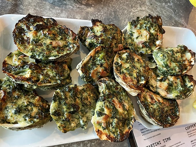 These Oysters Rockefeller aren't just named after wealth—they're rich in flavor, decadently topped with spinach and herbs that would make even the most devoted landlubber swoon.