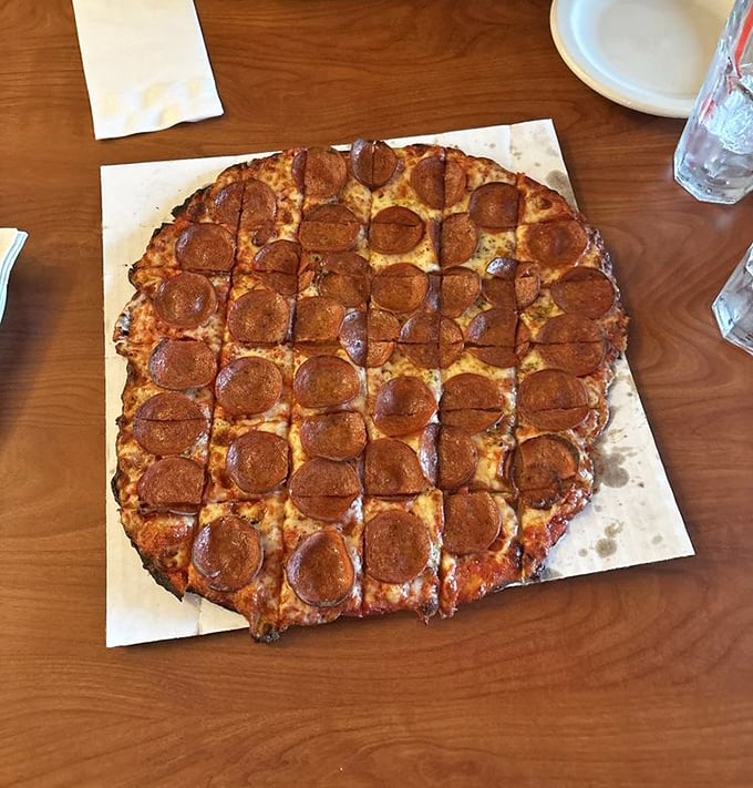 This isn't just pepperoni pizza—it's a masterclass in simplicity. Those perfectly curled cups of pepperoni create little pools of flavor that will haunt your dreams.