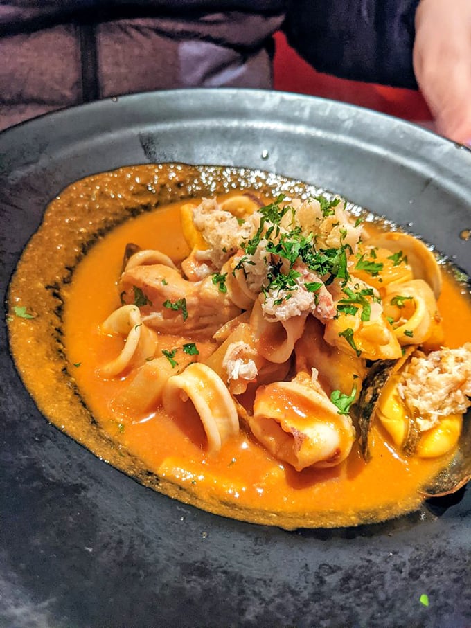 This seafood pasta isn't just a meal—it's a maritime celebration in a bowl. The sauce alone would make Neptune himself request seconds.