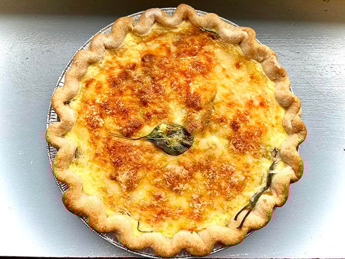 This quiche isn't just good looking—it's the Brad Pitt of savory pies, with a perfectly golden crust and filling that makes vegetables worth eating.