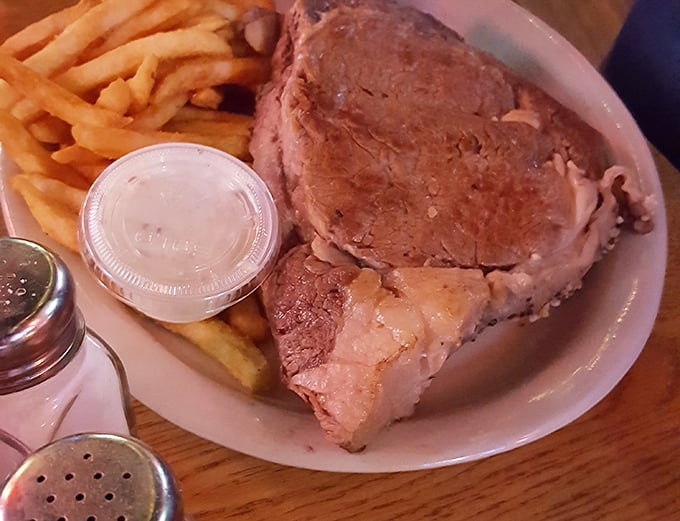 This prime rib could make a vegetarian reconsider their life choices – just look at that perfect pink center.