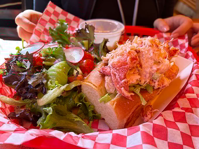 This isn't a lobster roll—it's a love letter written in butter-grilled bread and sweet, tender lobster meat.