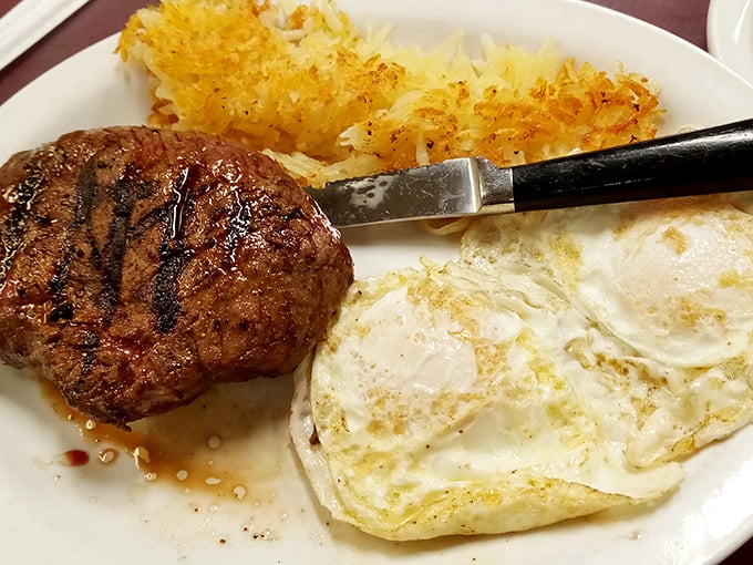 Steak and eggs: the breakfast of champions or dinner of kings? At Skaets, time is irrelevant when perfection is on the plate.