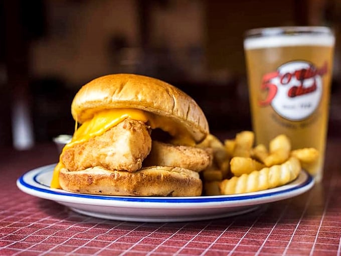 This isn't just a fish sandwich; it's a golden-fried masterpiece that makes you wonder why you'd ever waste calories on anything else.