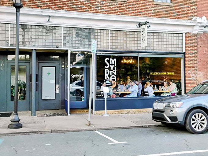 At Smyrna, floor-to-ceiling windows invite passersby to witness the convivial magic happening inside – where "eclectic shared cuisine" isn't just a phrase, but a philosophy.