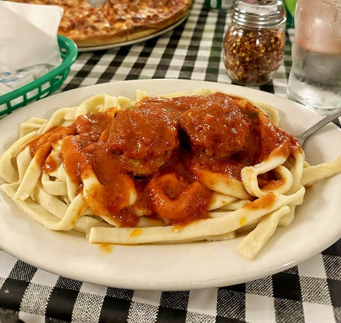 Spaghetti and meatballs—the dish that launched a thousand food comas. Those perfectly formed spheres of seasoned meat deserve their own Ohio historical marker.
