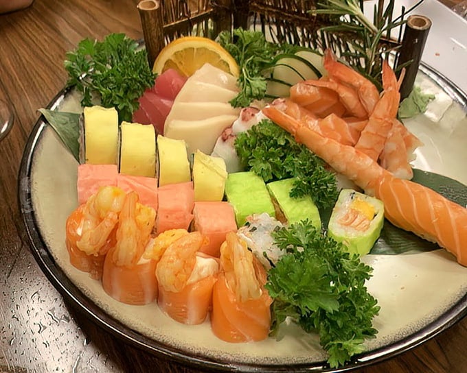 This Special Sashimi Mix isn't just a plate – it's an edible color wheel of oceanic delights that makes your eyes feast first.