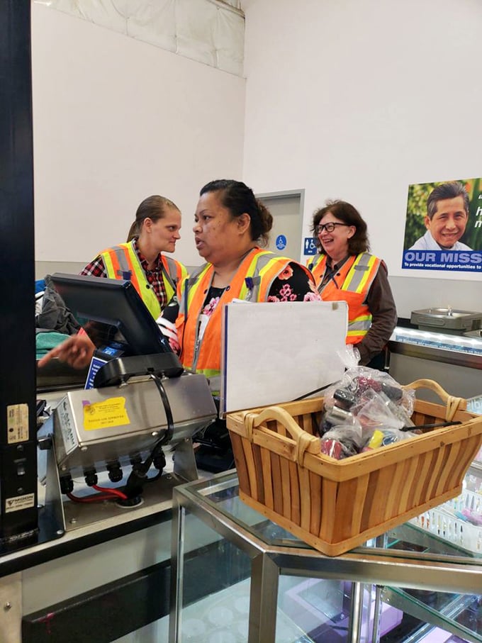 The checkout crew has seen it all – nothing surprises them when you're buying by the pound.