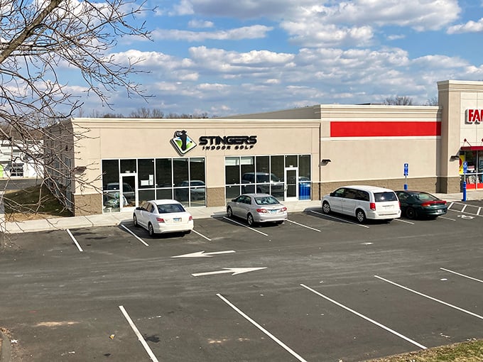 Even retirees need to keep their golf swing tuned up during Connecticut winters. Stingers Indoor Golf offers sanctuary from snow.